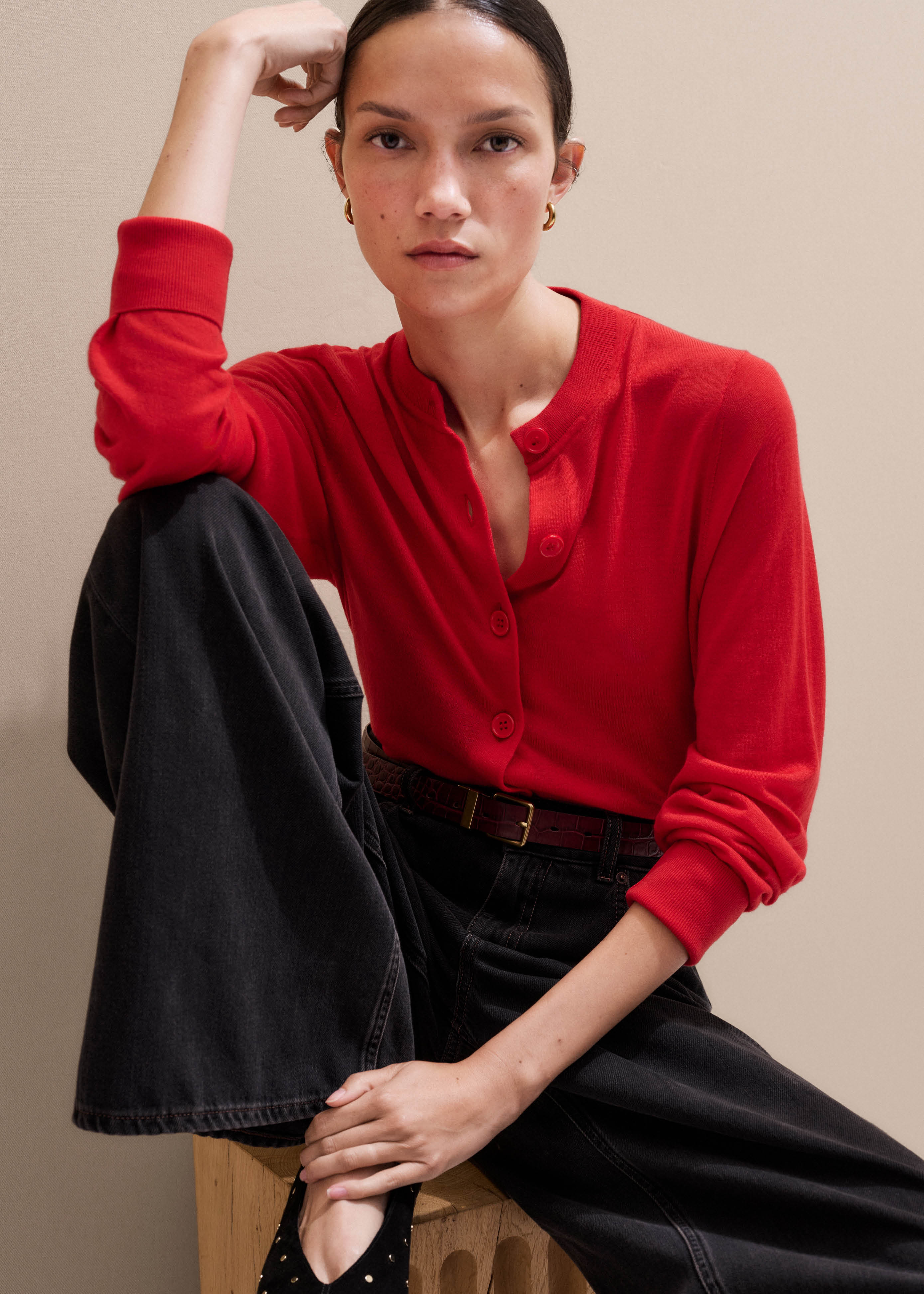 ME+EM Superfine Merino Knit Relaxed Cardigan